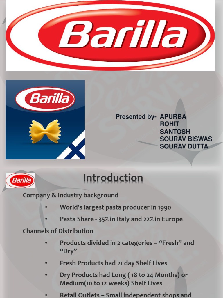 Barilla Spa | PDF | Inventory | Retail