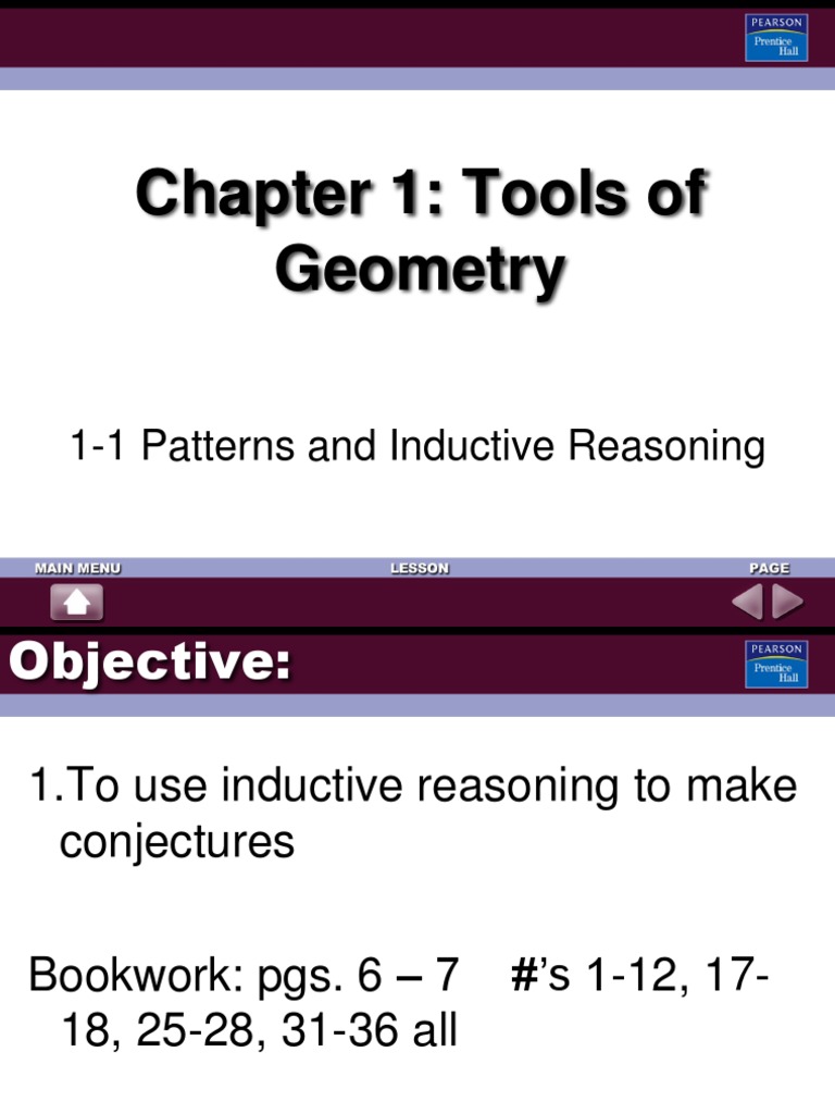 1-1 Patterns and Inductive Reasoning | PDF | Conjecture | Inductive ...