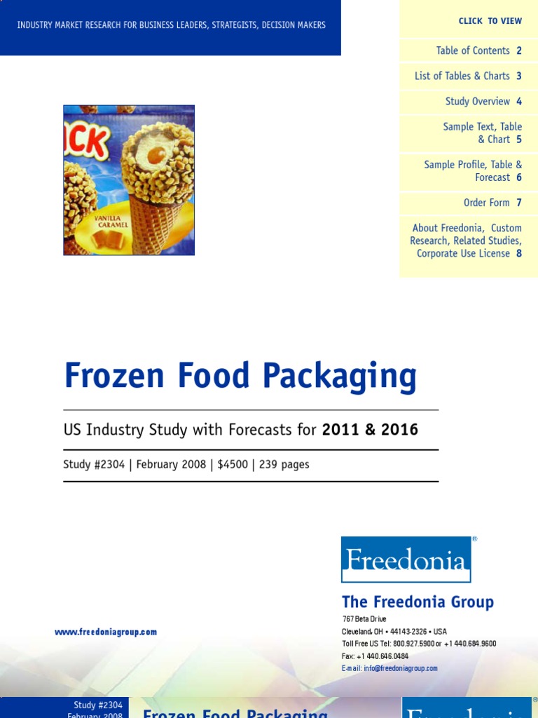 Frozen Food Packaging - Freedonia | PDF | Packaging And Labeling | Foods