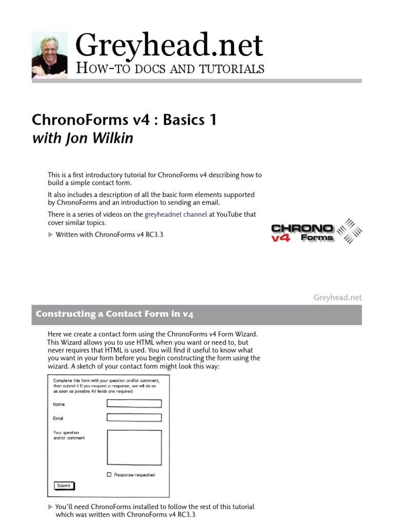 ChronoForms v4 Basics 1 | PDF | Email Address | Email