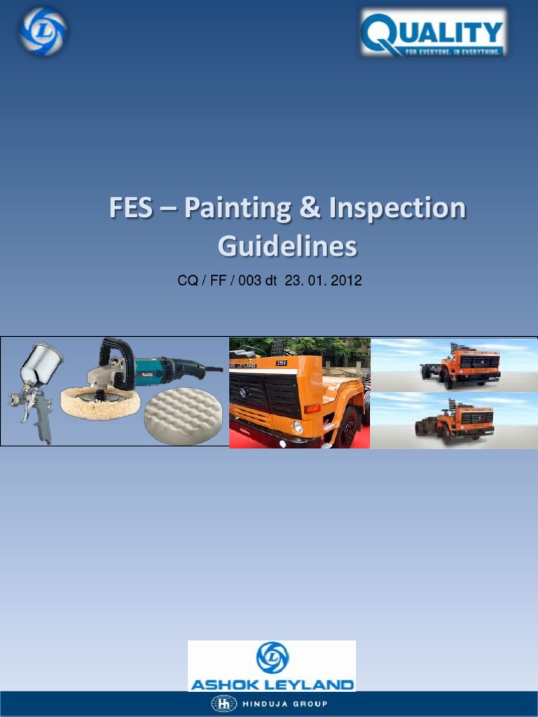 FES Inhouse Paint Inspection Guideline Suppliers | PDF | Paint ...