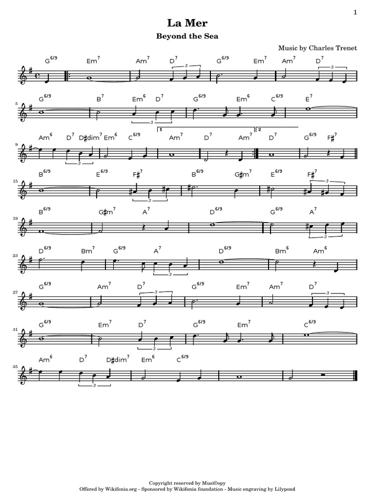 Charles Trenet - La Mer | PDF
