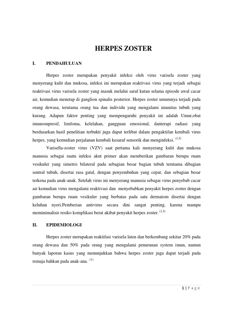Herpes Zoster | PDF