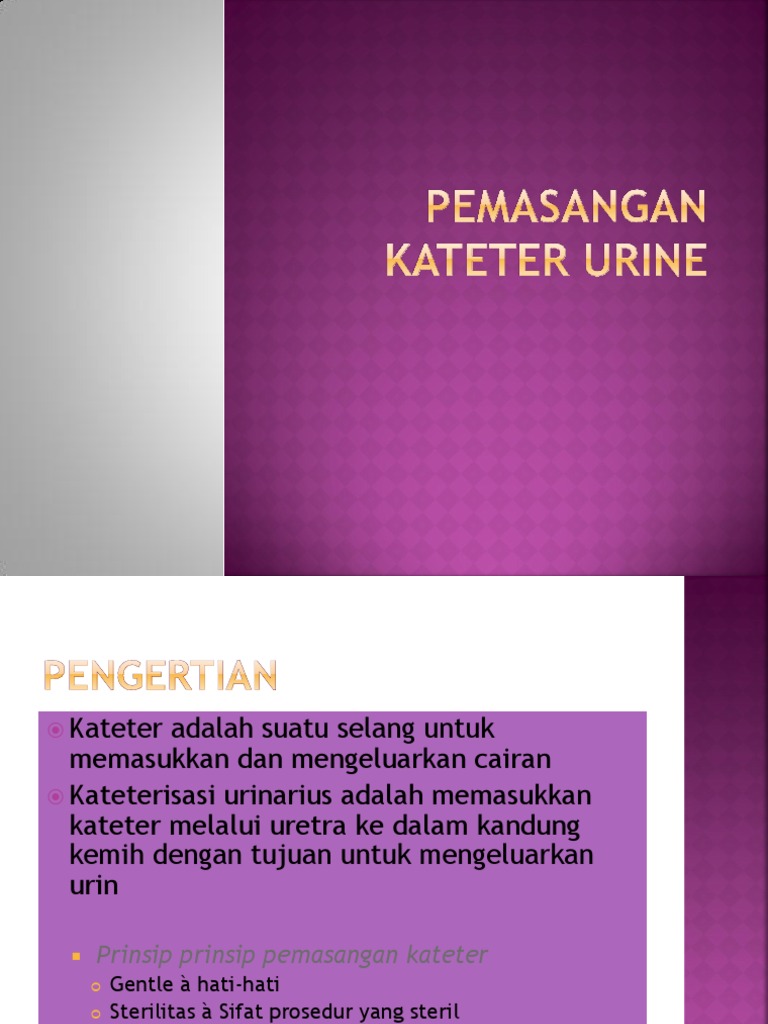 Pemasangan Kateter Urine | PDF | Kesehatan Holistik
