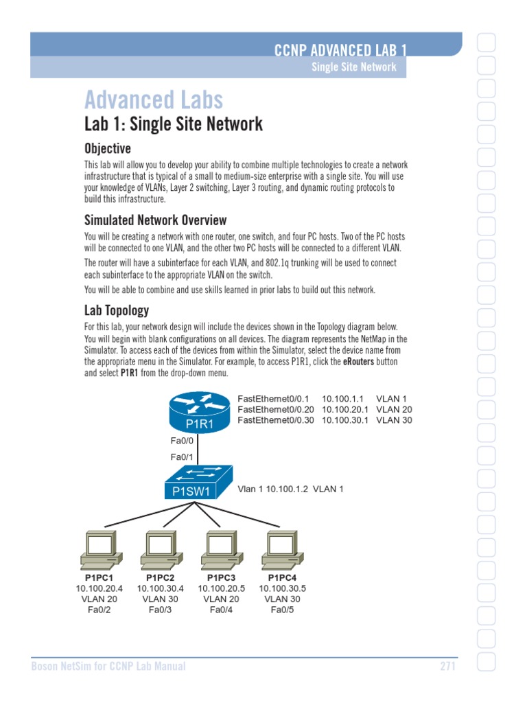 CCNP Single Site Network Lab Guide | PDF | Network Switch | Computer ...