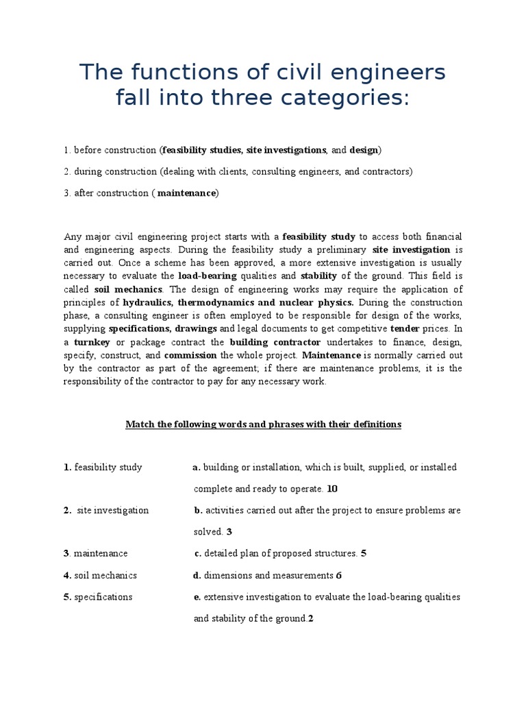 Civil Engineering | Feasibility Study | Engineering