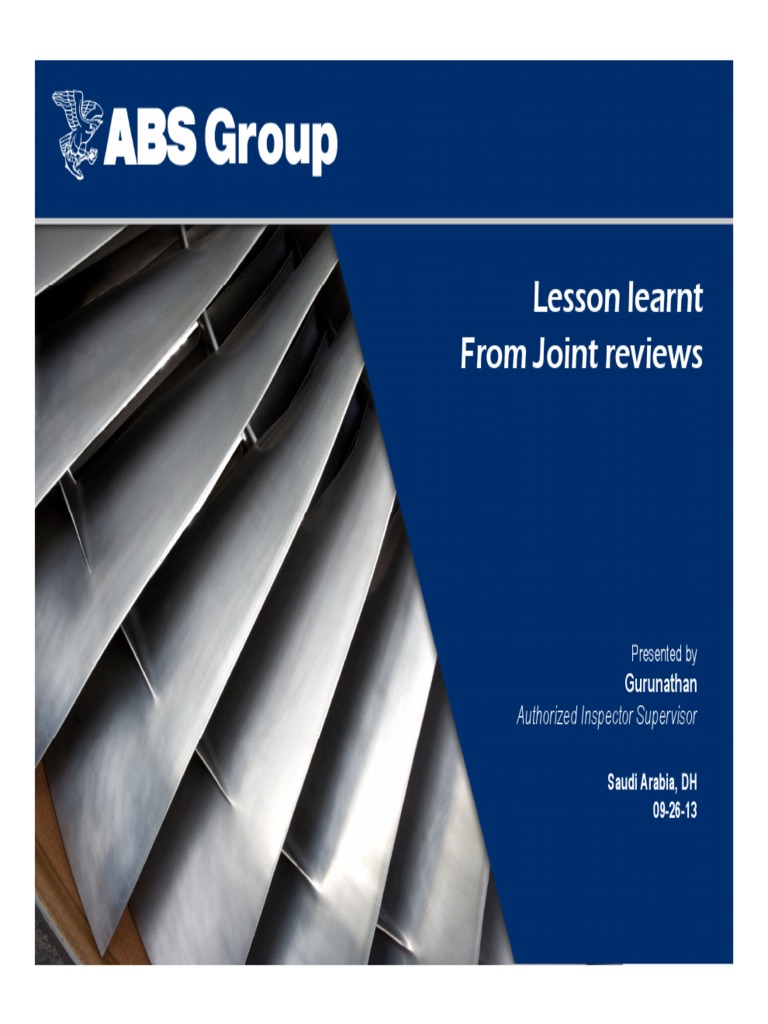 ASME Joint Review Lessons Learned | PDF | Structural Steel | Pipe ...
