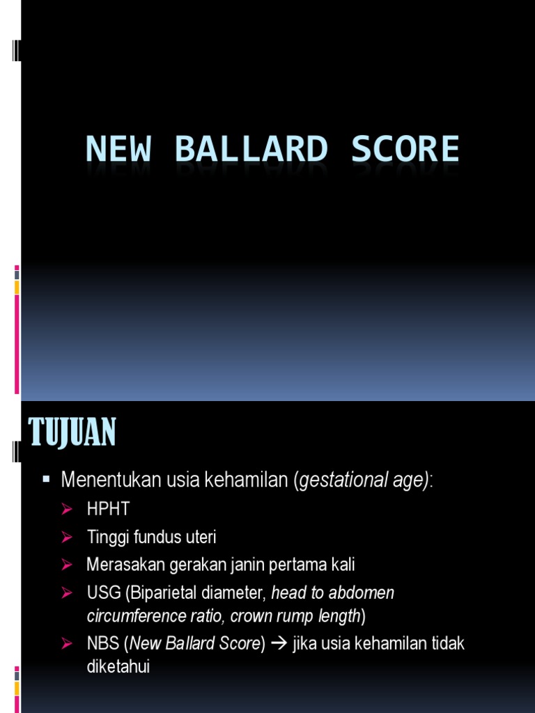 New Ballard Score | PDF