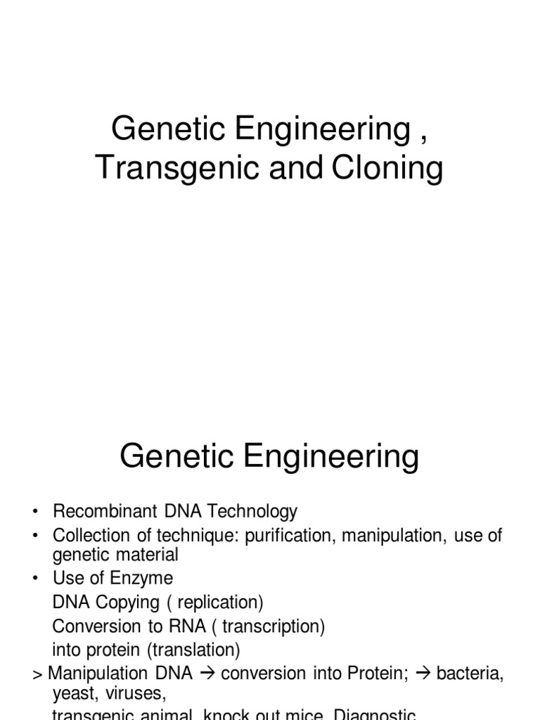 Rekayasa Genetik & Transgenic | PDF | Transgene | Retrovirus