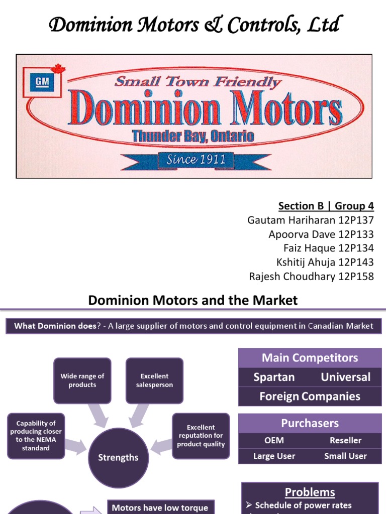 Section B Group 4 Dominion | PDF | Sales | Business