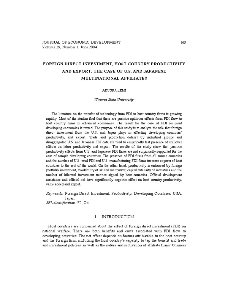 Adugna Lemi | PDF | Foreign Direct Investment | Multilateral Investment Guarantee Agency