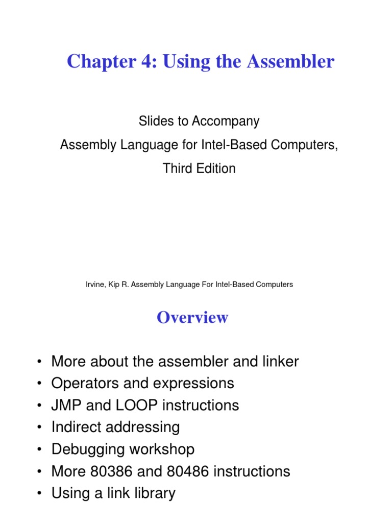 Chap 04 | PDF | Assembly Language | Data Type