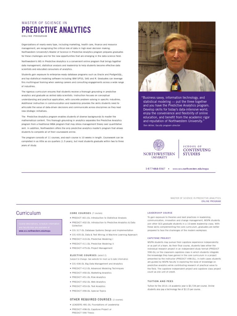 Predictive Analytics: Master of Science in | PDF | Predictive Analytics ...