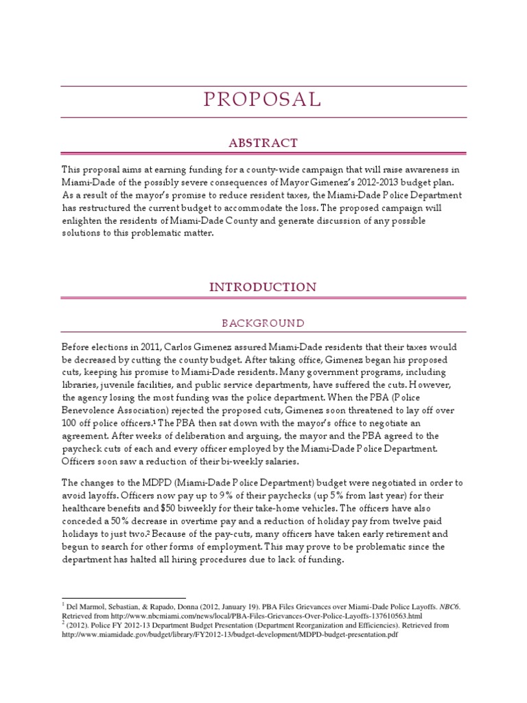 Final Psa Proposal | PDF | Advertising | Miami Dade County