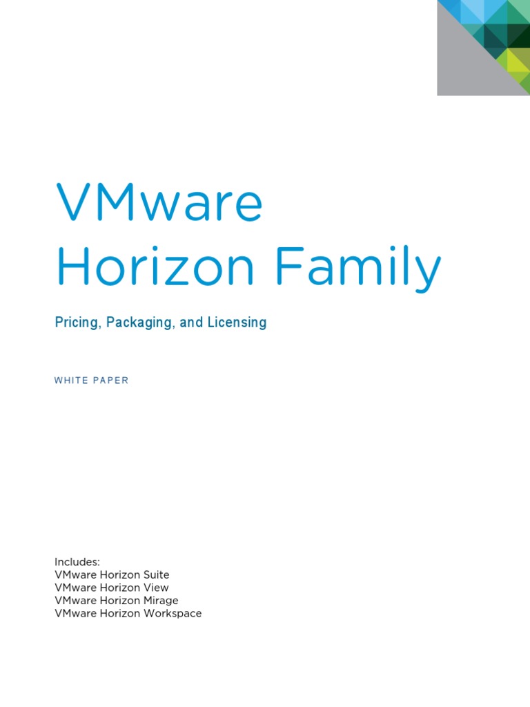 VMware View Pricing Licensing and Upgrading White Paper | PDF | Desktop Virtualization | V Mware