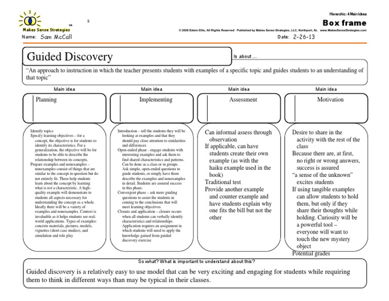 Guided Discovery | PDF | Curiosity | Concept