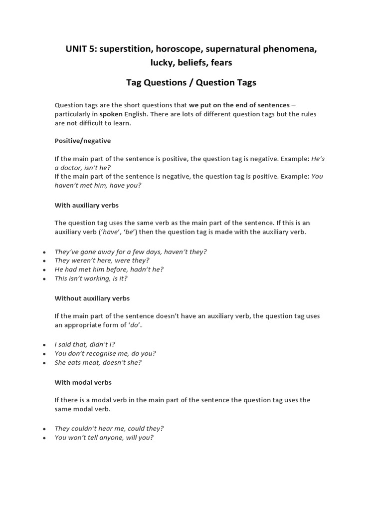 MYP 3 - Unit 5 | PDF | Grammatical Number | Plural