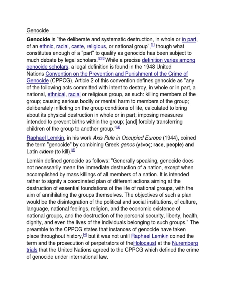Genocide | PDF | Genocides | International Law