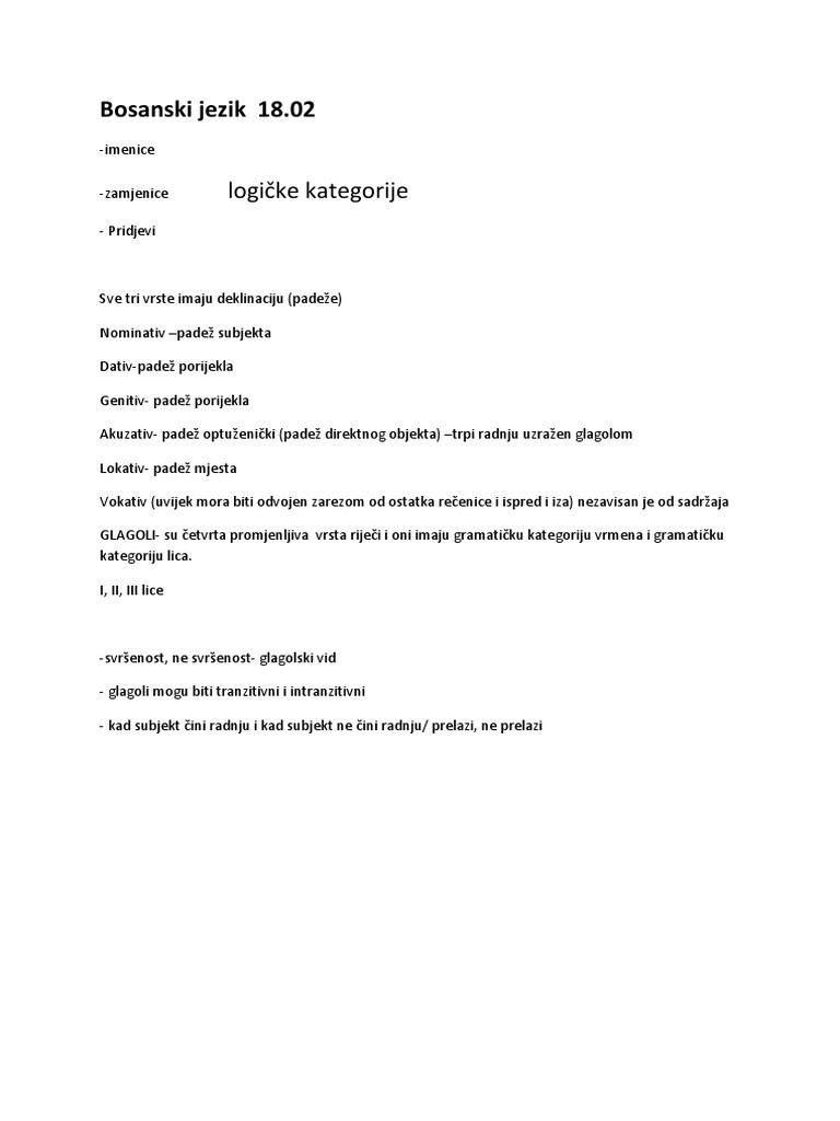 Bosanski Jezik | PDF