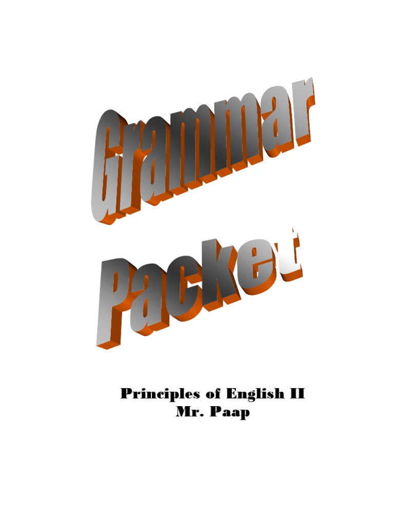 Grammar Packet | PDF | Adjective | Pronoun