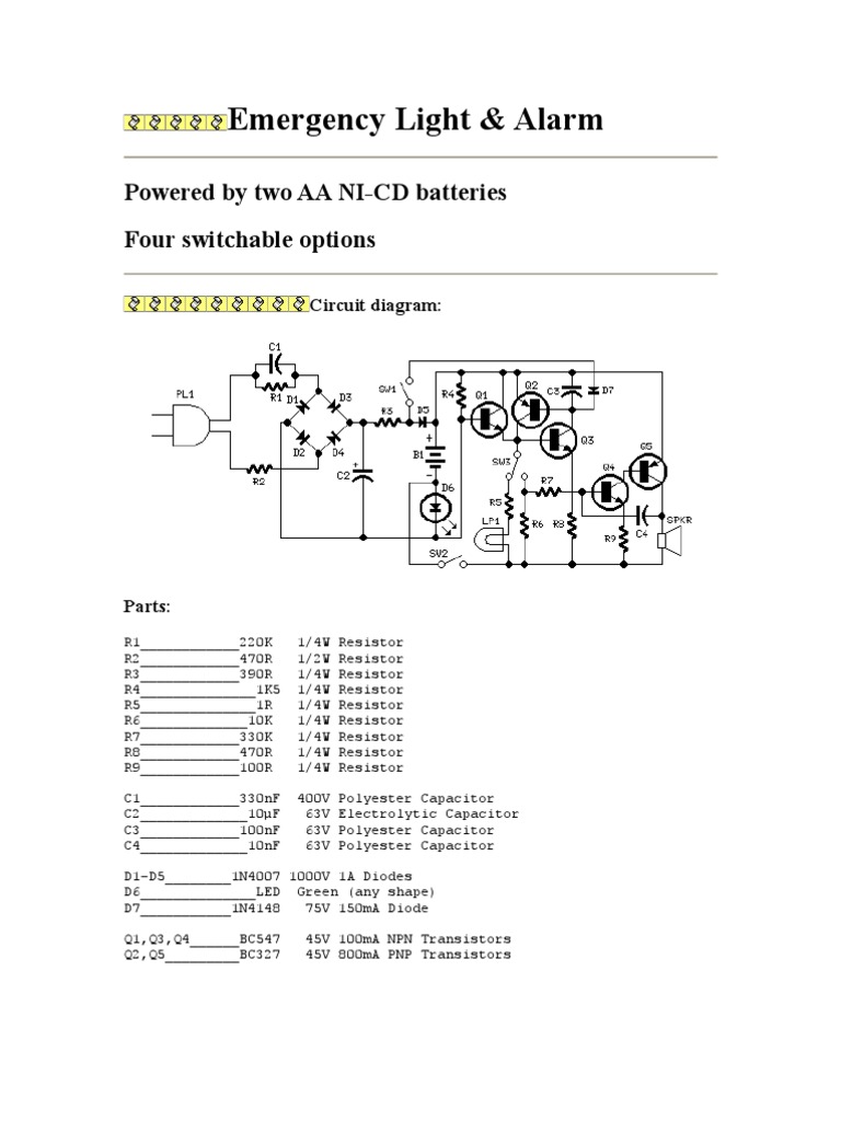 Emergency Light | PDF