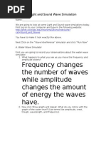 PHET Waves Intro Simulation Guide | PDF | Waves | Frequency