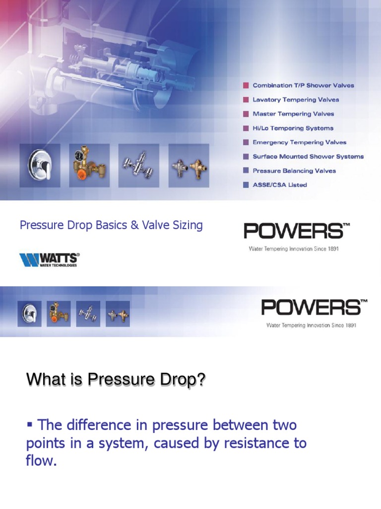 Pressure Drop Basics & Valve Sizing | PDF | Valve | Pressure