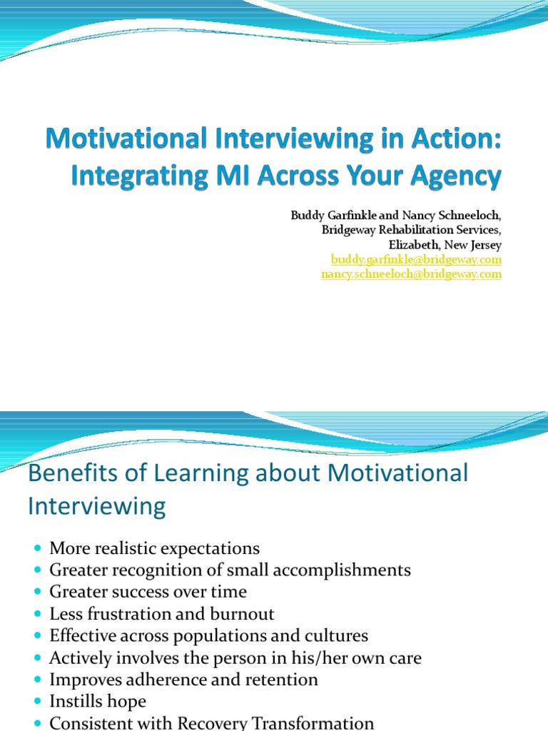 Motivational Interviewing in Action | PDF | Motivation | Motivational