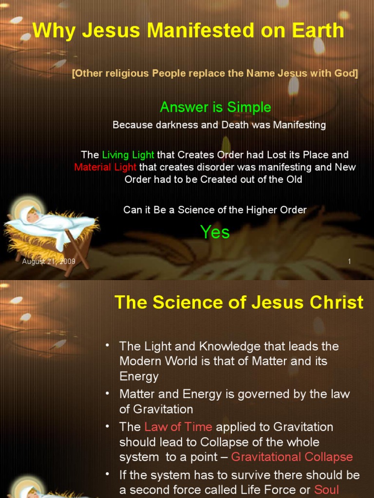 Why Jesus Christ Manifested | PDF | Jesus | Soul