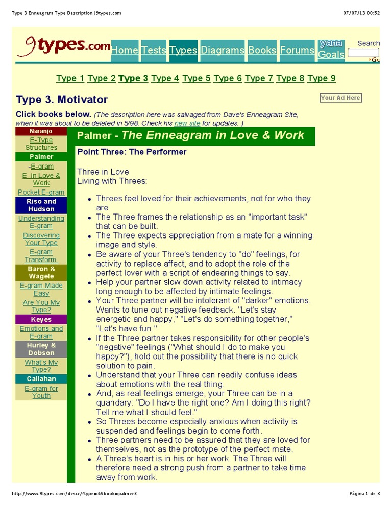 Type 3 Enneagram Type Description 2 | PDF | Enneagram Of Personality ...