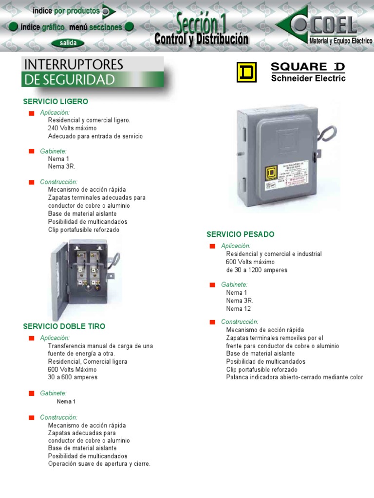Square D Catalogo | PDF | Corriente eléctrica | Cobre
