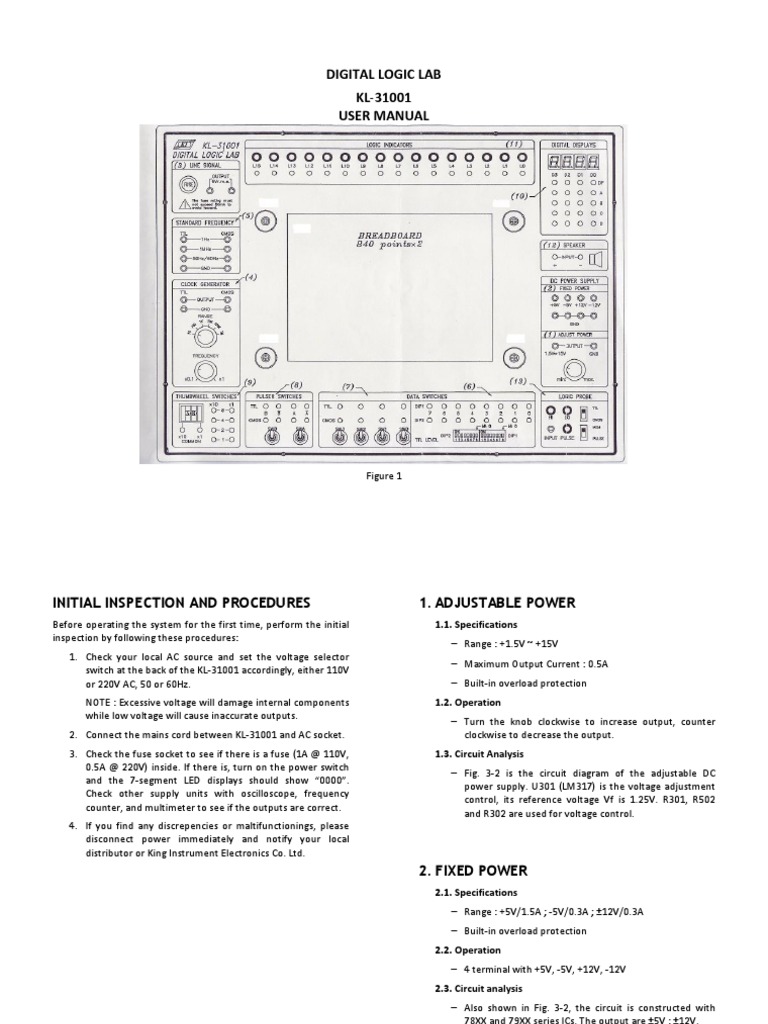 User Manual KL-31001 | Power Supply | Mains Electricity