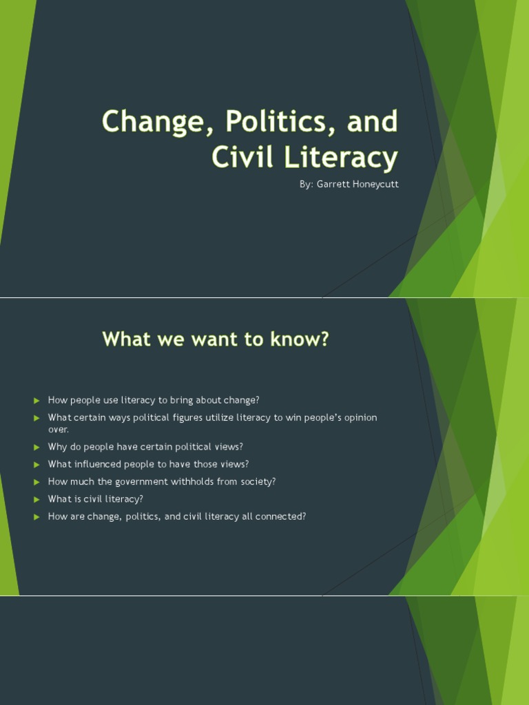 The Role of Literacy in Political Change | PDF | Presidents Of The ...