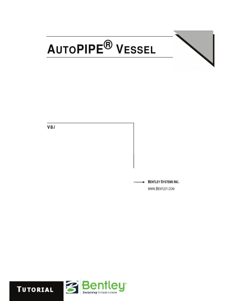 AutoPIPE Vessel Tutorial | PDF | Pipe (Fluid Conveyance) | Button ...
