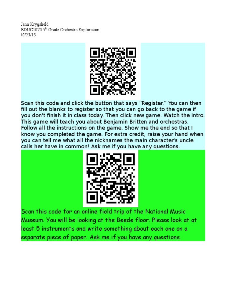 Fifth Grade Orchestra Exploration | PDF