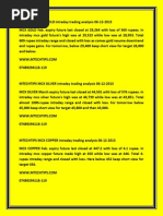 MCX Commodity Lot Size Overview | PDF | Futures Contract | Stocks