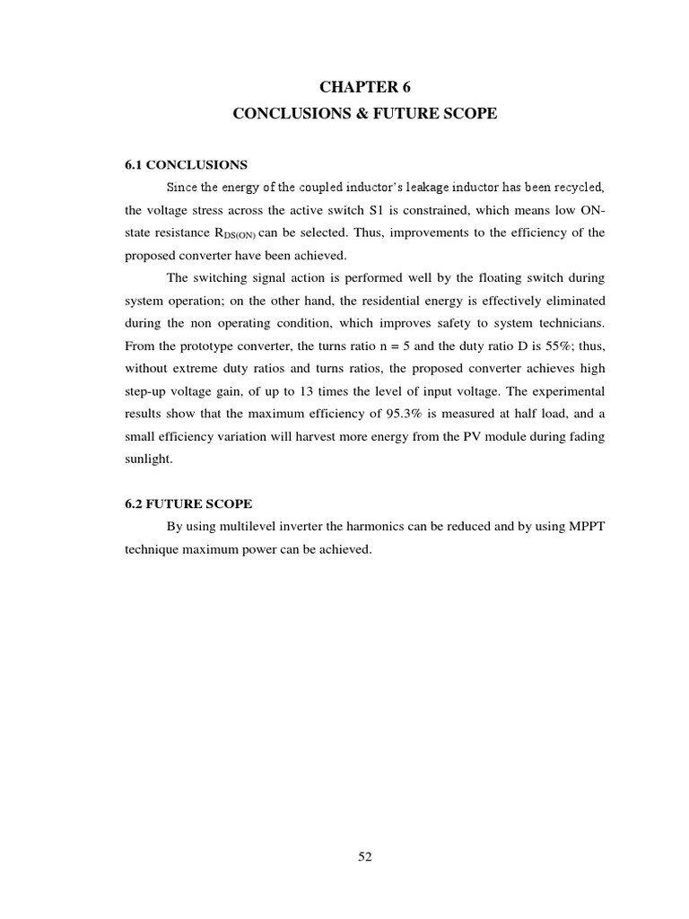 CHAPTER 6 Conclusion | Power Electronics | Electrical Equipment