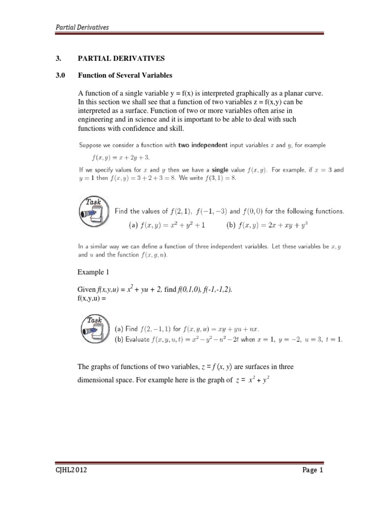 Partial Derivatives | PDF | Maxima And Minima | Derivative