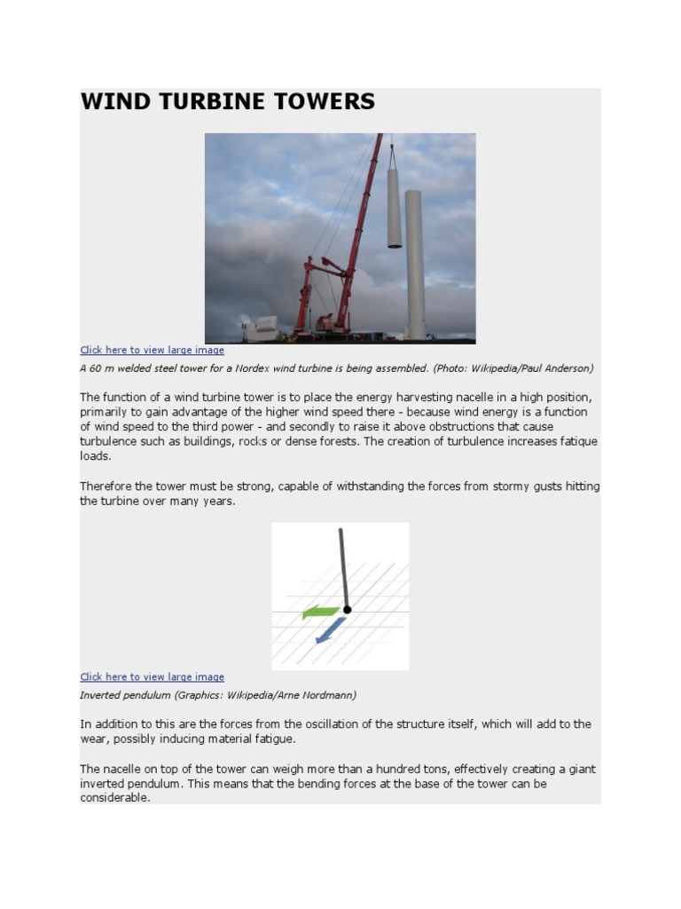 Wind Turbine Towers | PDF | Art