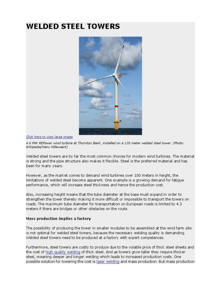 Welded Steel Towers | PDF | Technology & Engineering