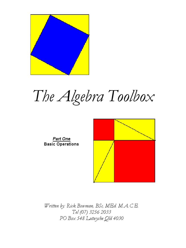 Algebra Toolbox Part 1 | PDF | Fraction (Mathematics) | Multiplication