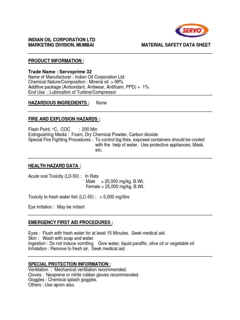 Prime 32 MSDS | PDF