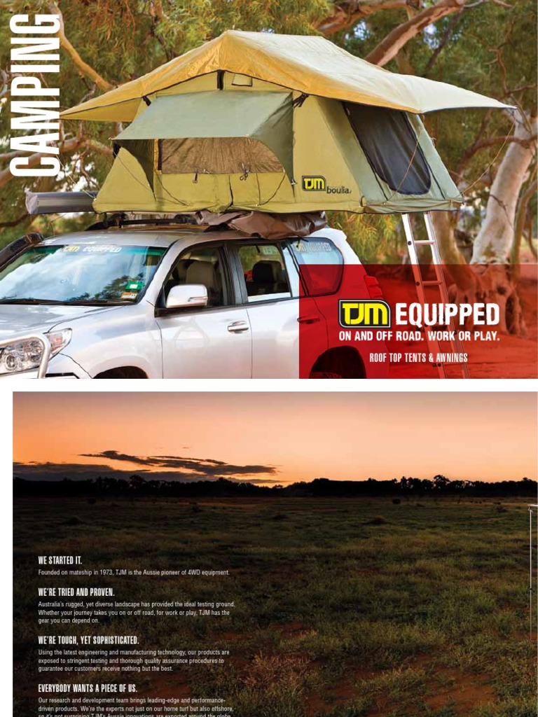 TJM ROOF TENTS For 4X4 | PDF | Tent | Mattress