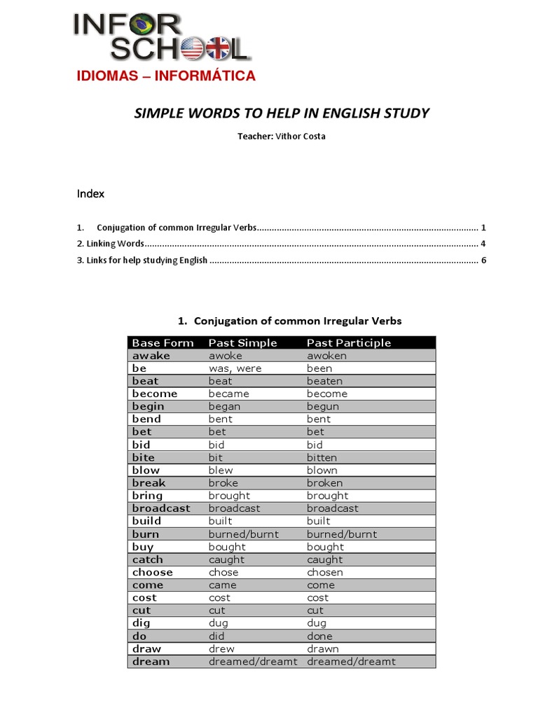 Simple Words To Help in English Study | PDF | Comma | Clause