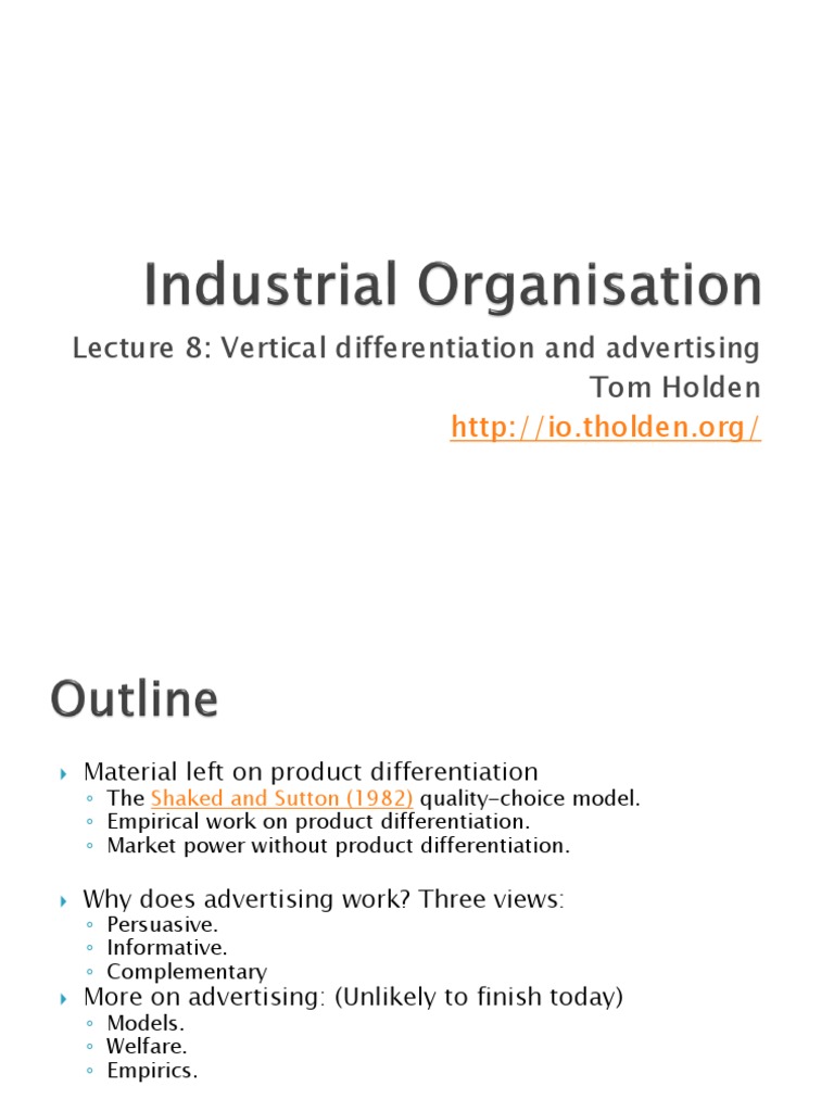 Advertising and Vertical Differentiation | PDF | Demand | Price ...