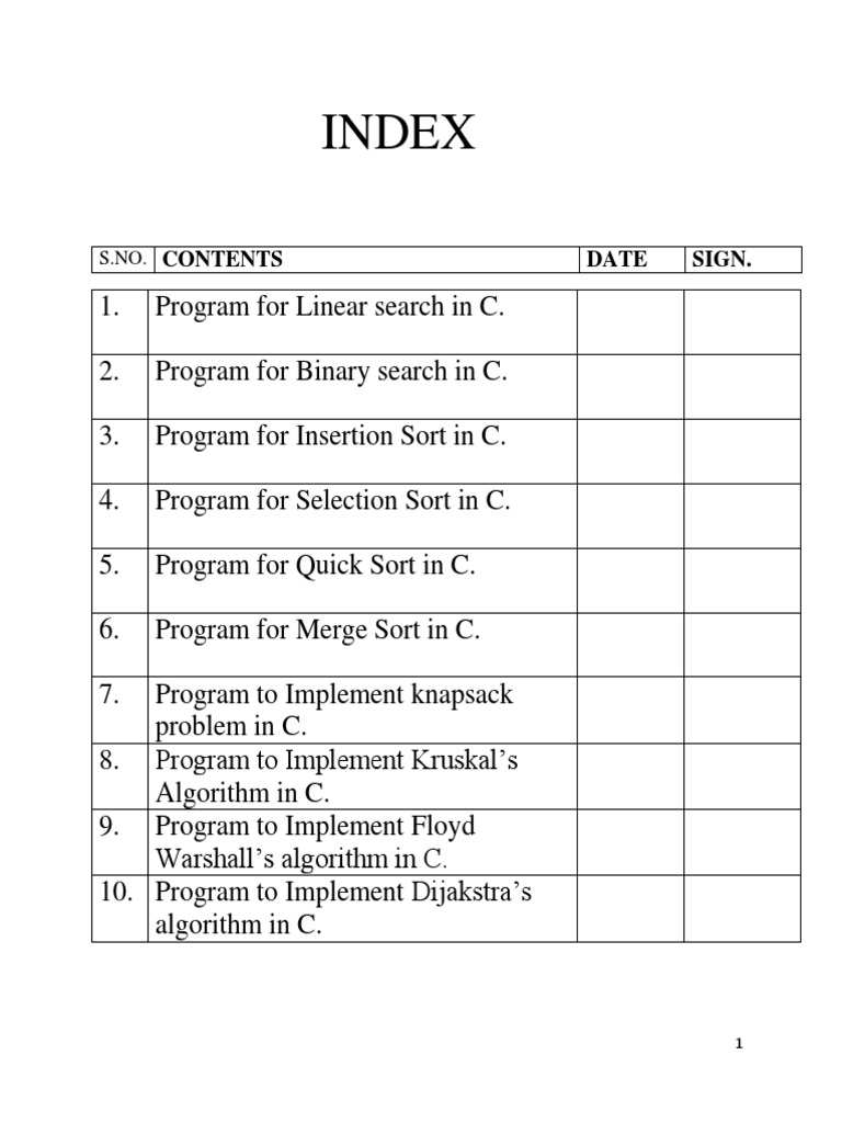 Daa Lab Programms Pdf Array Data Structure Algorithms