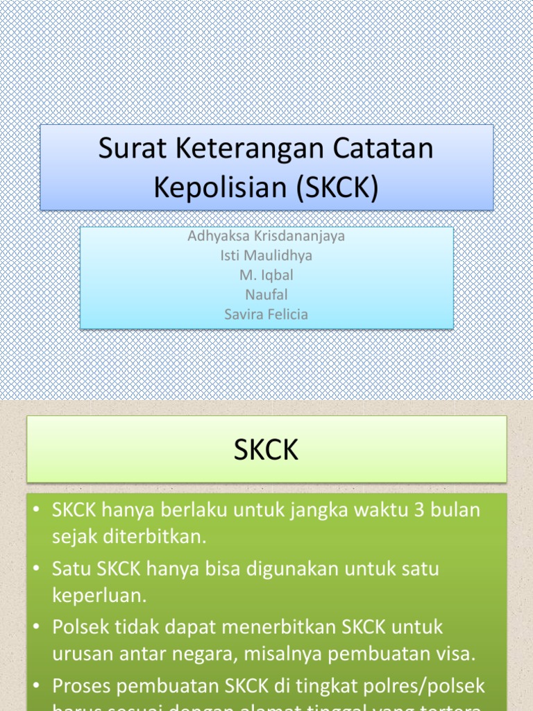 Prosedur dan Syarat Pembuatan SKCK | PDF | Karier & Perkembangan | Hukum