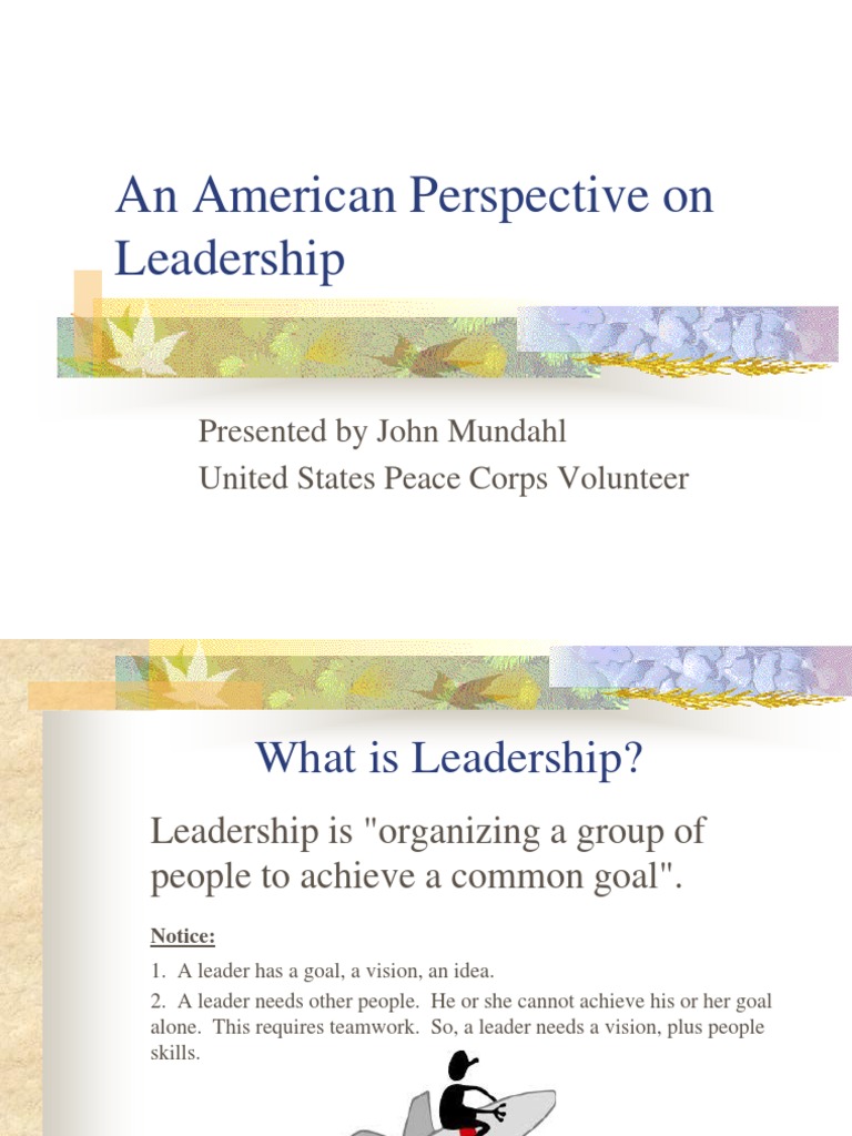 An American Perspective On Leadership | PDF | Facebook | Leadership