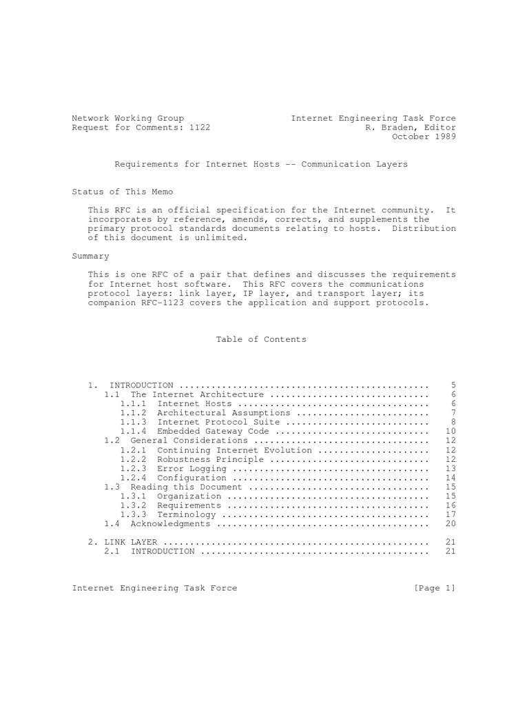 RFC 1122 | PDF