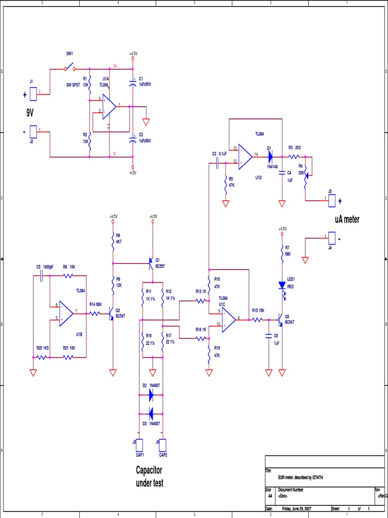 Esr Meter Schematic | PDF
